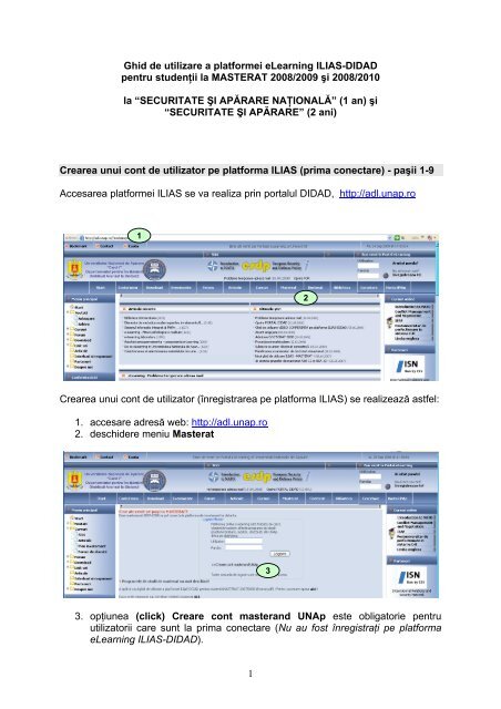 Ghid de utilizare a platformei eLearning ILIAS ... - Portal eLearning
