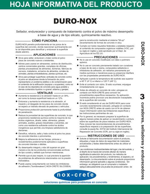 DURO-NOX - nox-crete latinamerica