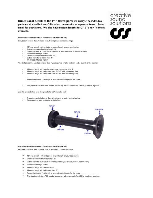 PSP ports Specifications - Creative Sound Solutions