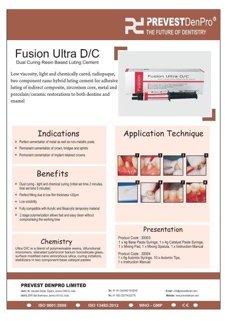 Brochure - Prevest Denpro Limited