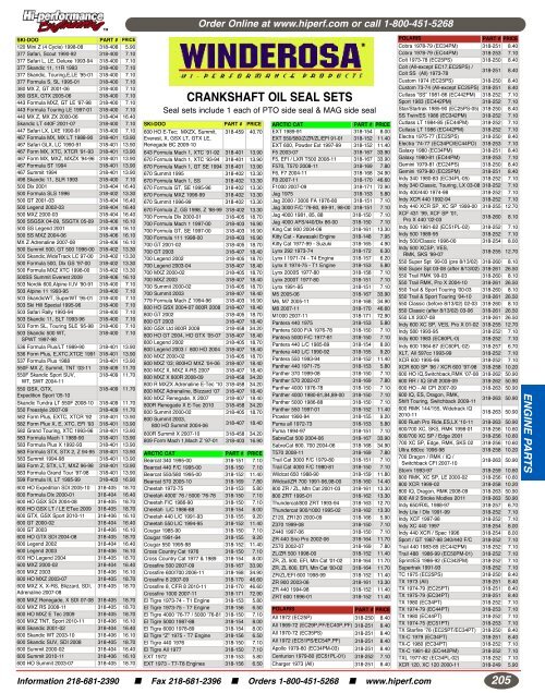 engine parts - Hi-Performance Engineering