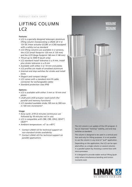 LIFTING COLUMN LC2 - Linak