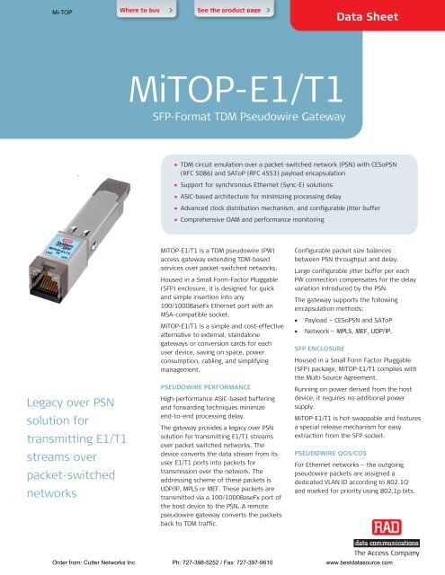 MiTOP-E1/T1 - comtec
