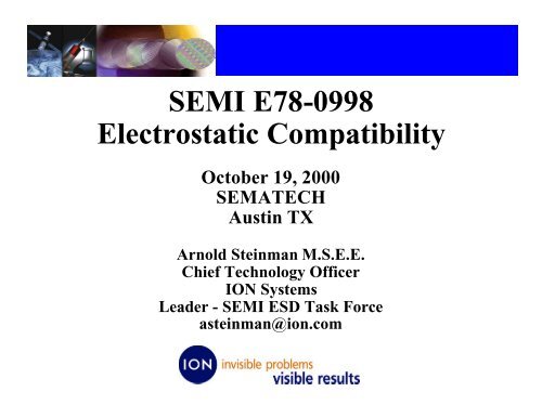 SEMI E78-0998 Electrostatic Compatibility - Sematech
