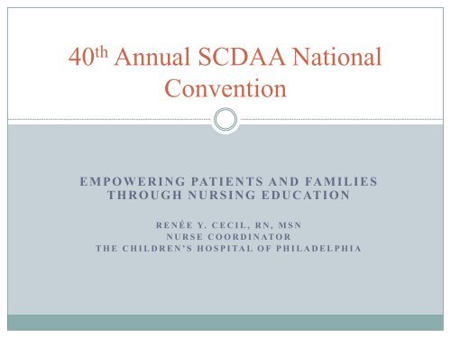 40th Annual SCDAA National Convention - Sickle Cell Disease ...