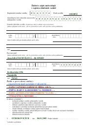 Å½Ã¡dost o zÃ¡pis zmÄ n ÃºdajÅ¯ v registru silniÄ nÃ­ch vozidel 1 Z ... - Vizovice