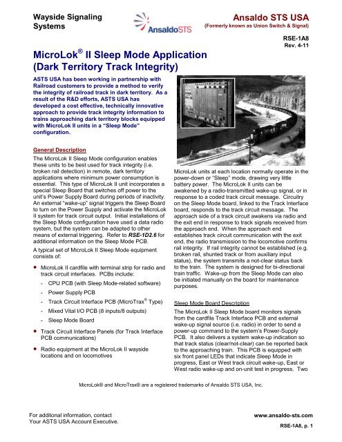 RSE-1A8 - Ansaldo STS