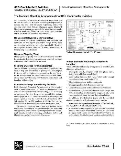 Data Bulletin 765-80 - S&C Electric Company