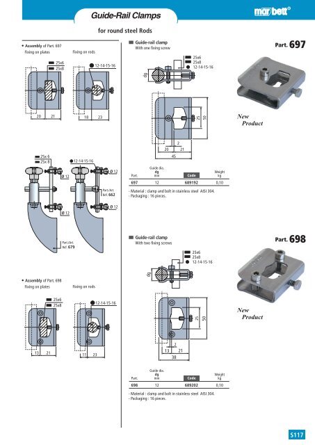 Guide-Rail Clamps R for r