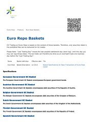 Eurex Repo - GC Pooling Baskets