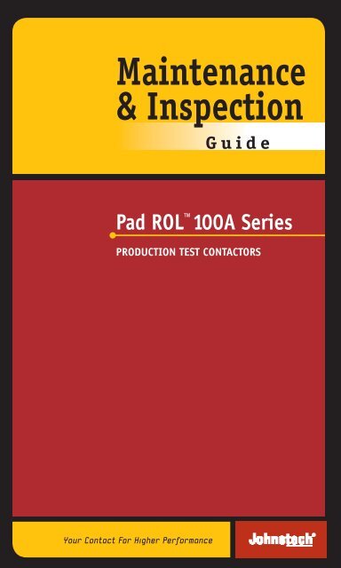 Pad ROLâ ¢100A Series - Johnstech