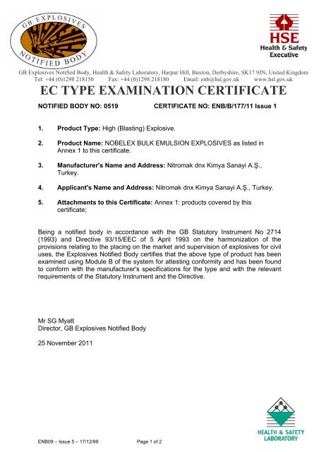 ANNEX 1 TO EC TYPE EXAMIN