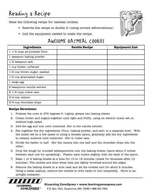 Learn From Kitchen Math Measuring Worksheet Answers Learning Zonexpress