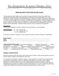 Berg Balance Scale (with instructions)
