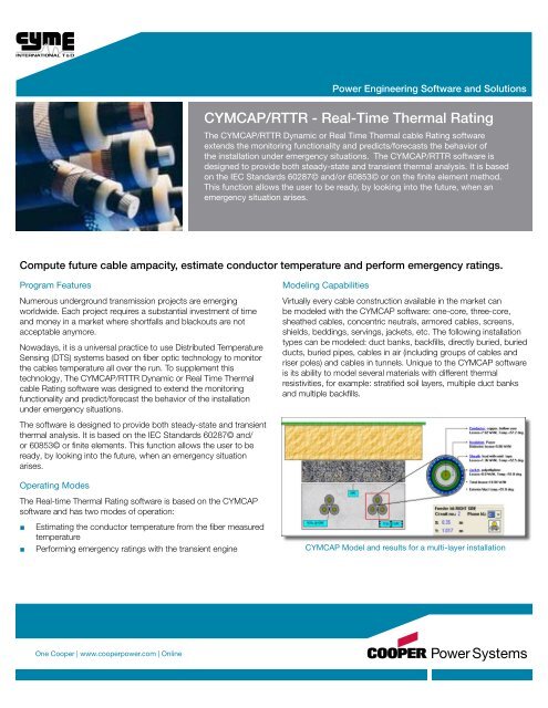 CYMCAP-RTTR Brochure - Cyme International