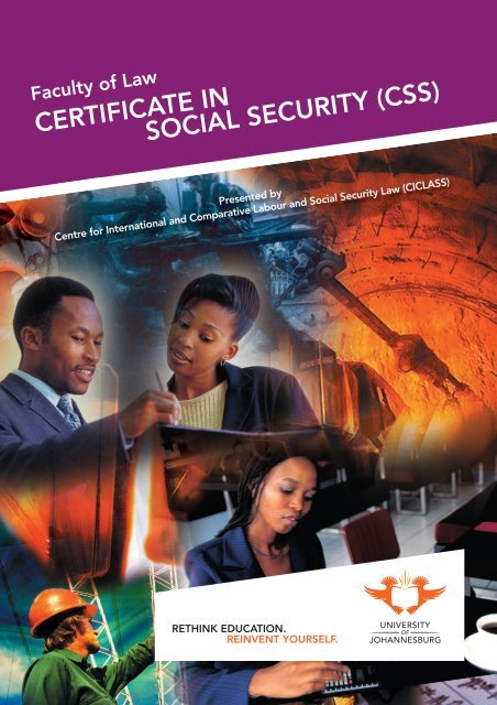 certificate in social security (css) - University of Johannesburg
