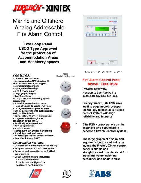 Marine and Offshore Analog Addressable Fire ... - Fireboy Xintex