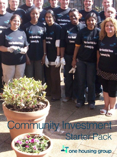 Community Investment starter pack - One Housing Group