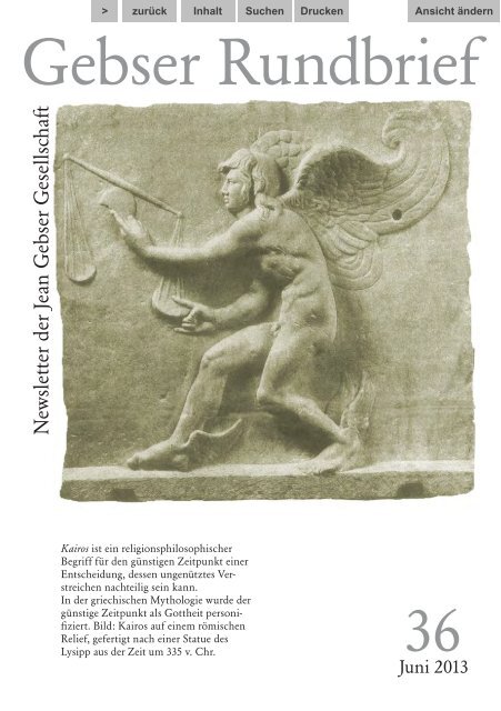 Gebser Rundbrief - Jean Gebser Gesellschaft