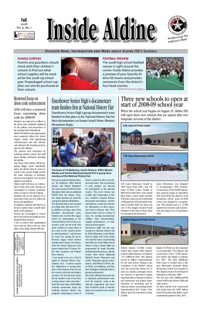 Inside Aldine - Aldine Independent School District