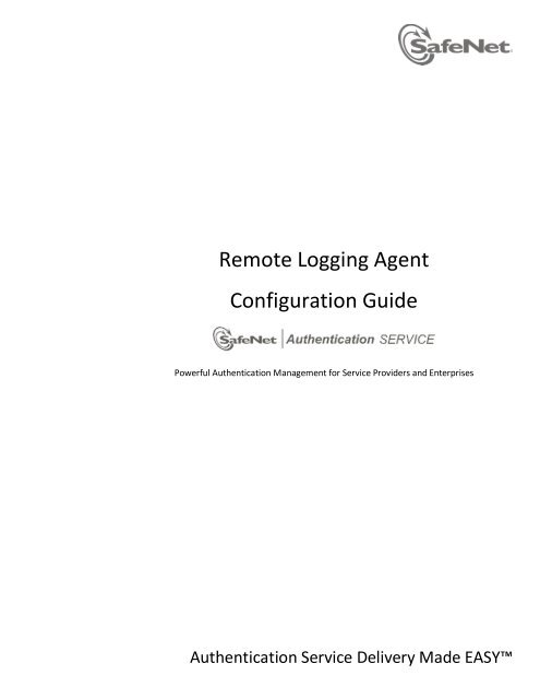Remote Logging Agent Configuration Guide Safenet