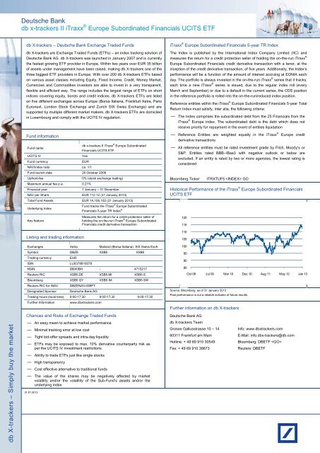 PDF Factsheet - ETFs - Deutsche Bank