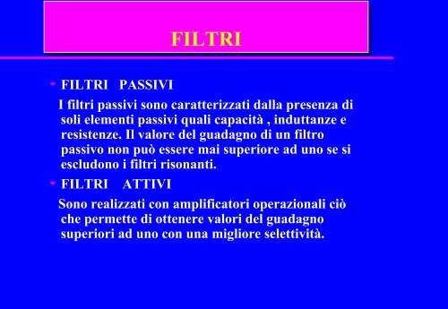 FILTRI FILTRI