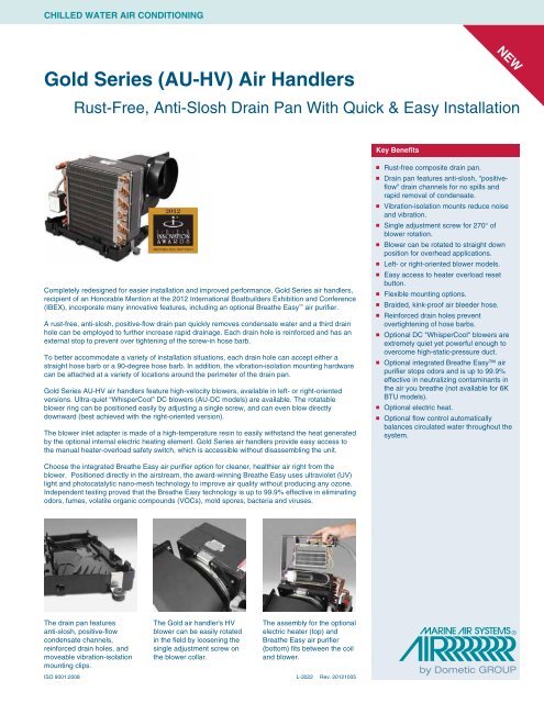 Spec Sheet - Dometic