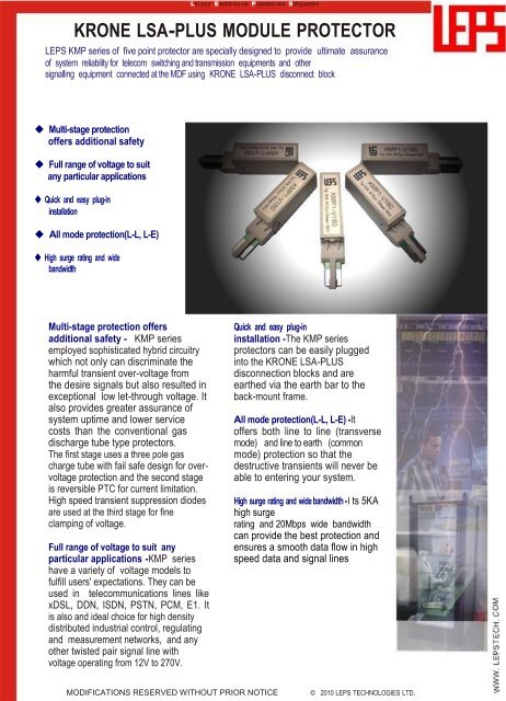 KRONE LSA -PLUS MODULE PROTECTOR