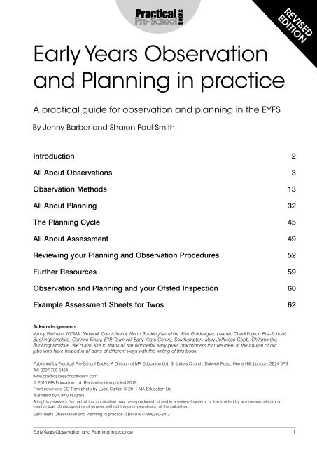 Early Years Observation and Planning in practice - Practical Pre ...