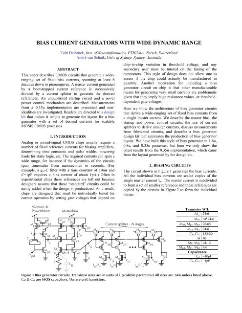 A bias current generator design kit