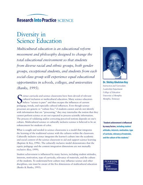 Diversity in science education - Pearson Global Schools