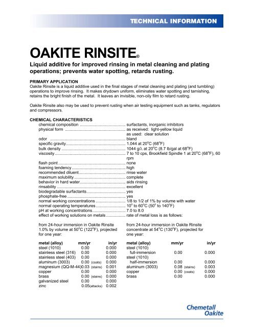oakite rinsite - Super Kleen Direct