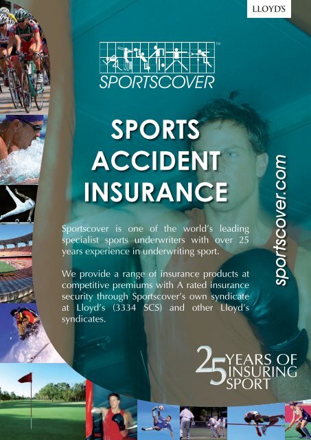 Download Sports Accident Insurance Brochure - Sportscover
