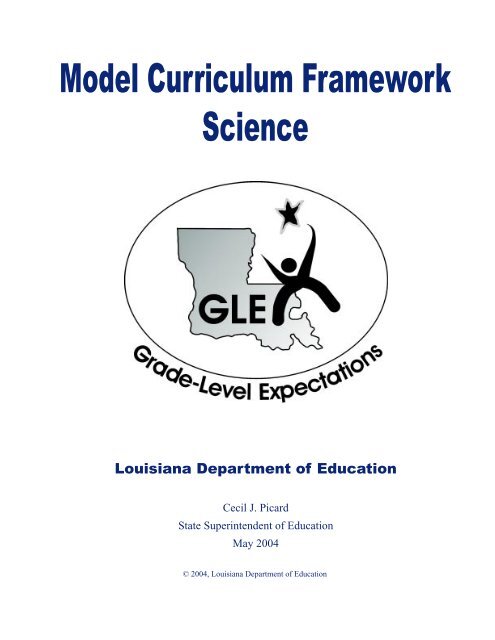 Model Curriculum Framework Science - Louisiana Department of ...