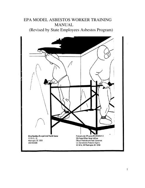 EPA MODEL ASBESTOS WORKER TRAINING MANUAL (Revised ...