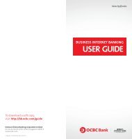 Velocity@ocbc USER REQUEST FORM - OCBC Bank