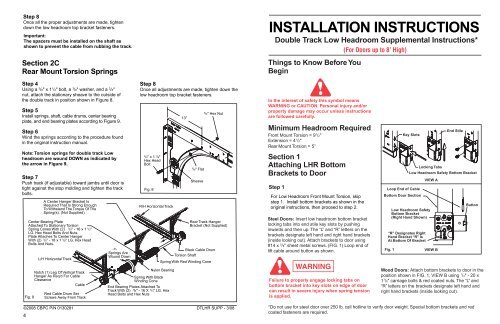 INSTALLATION INSTRUCTIONS - Clopay
