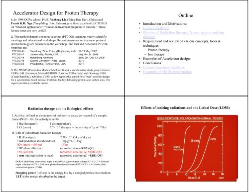 Accelerator Design for Proton Therapy