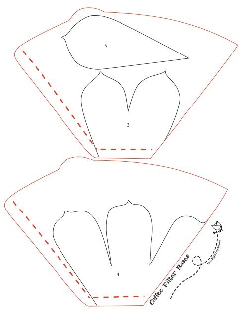 Free pattern for Coffee Filter Roses - FaveCrafts