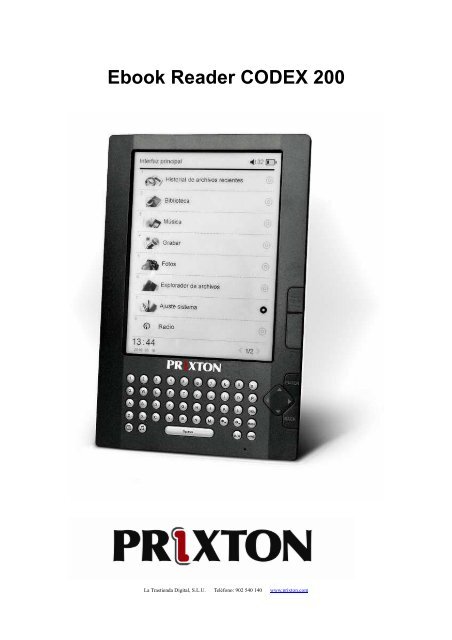 Ebook Reader CODEX 200 - Prixton