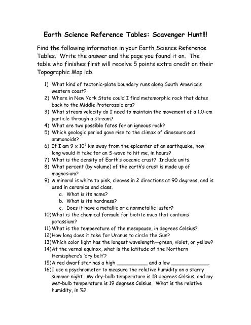 Earth Science Reference Tables | Cabinets Matttroy Earth Science Reference Tables | Cabinets Matttroy