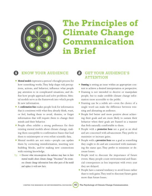 The Principles of Climate Change Communication in Brief
