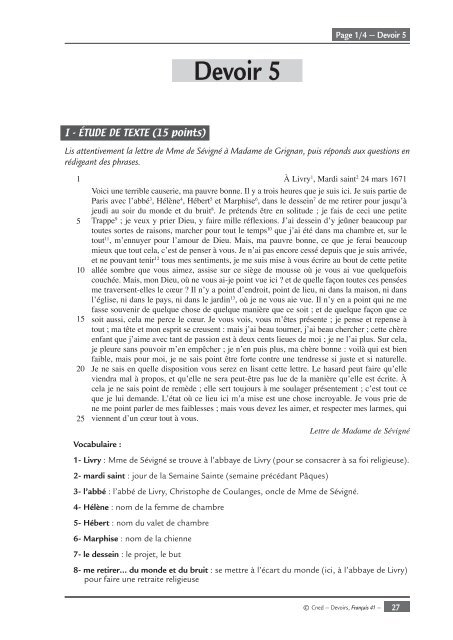 Devoir 5 â suite