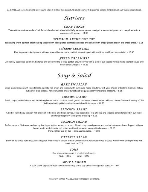 to view the Inn dinner menu. - China Peak Mountain Resort