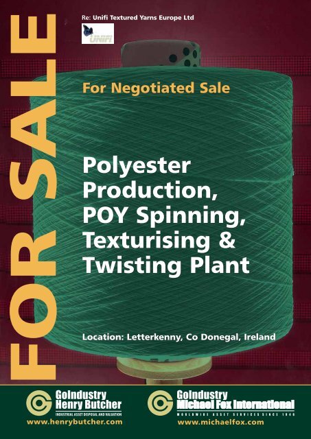 Polyester Production, POY Spinning, Texturising & Twisting Plant ...