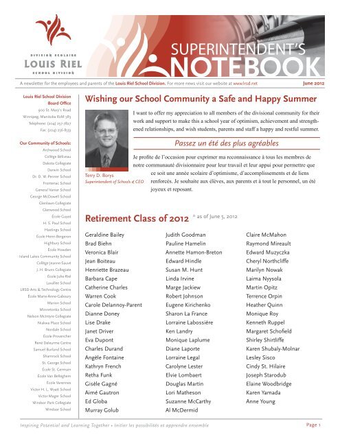 NOTEBOOK - Louis Riel School Division