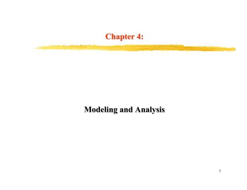 Chapter 4: Modeling and Analysis