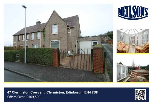 47 Clermiston Crescent, Clermiston, Edinburgh, EH4 7DF Offers Over