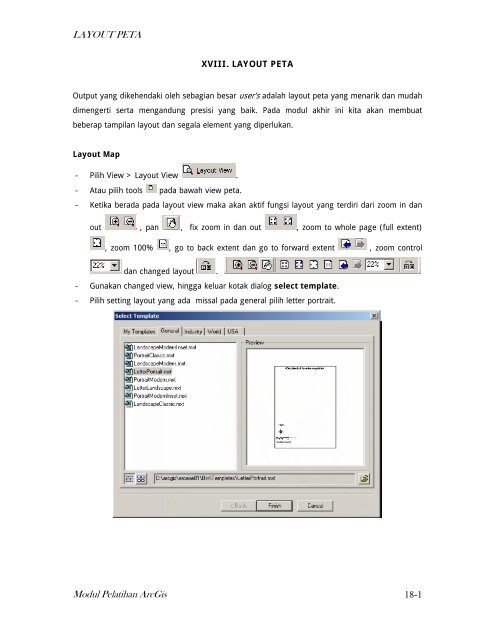 Layout Peta Portrait